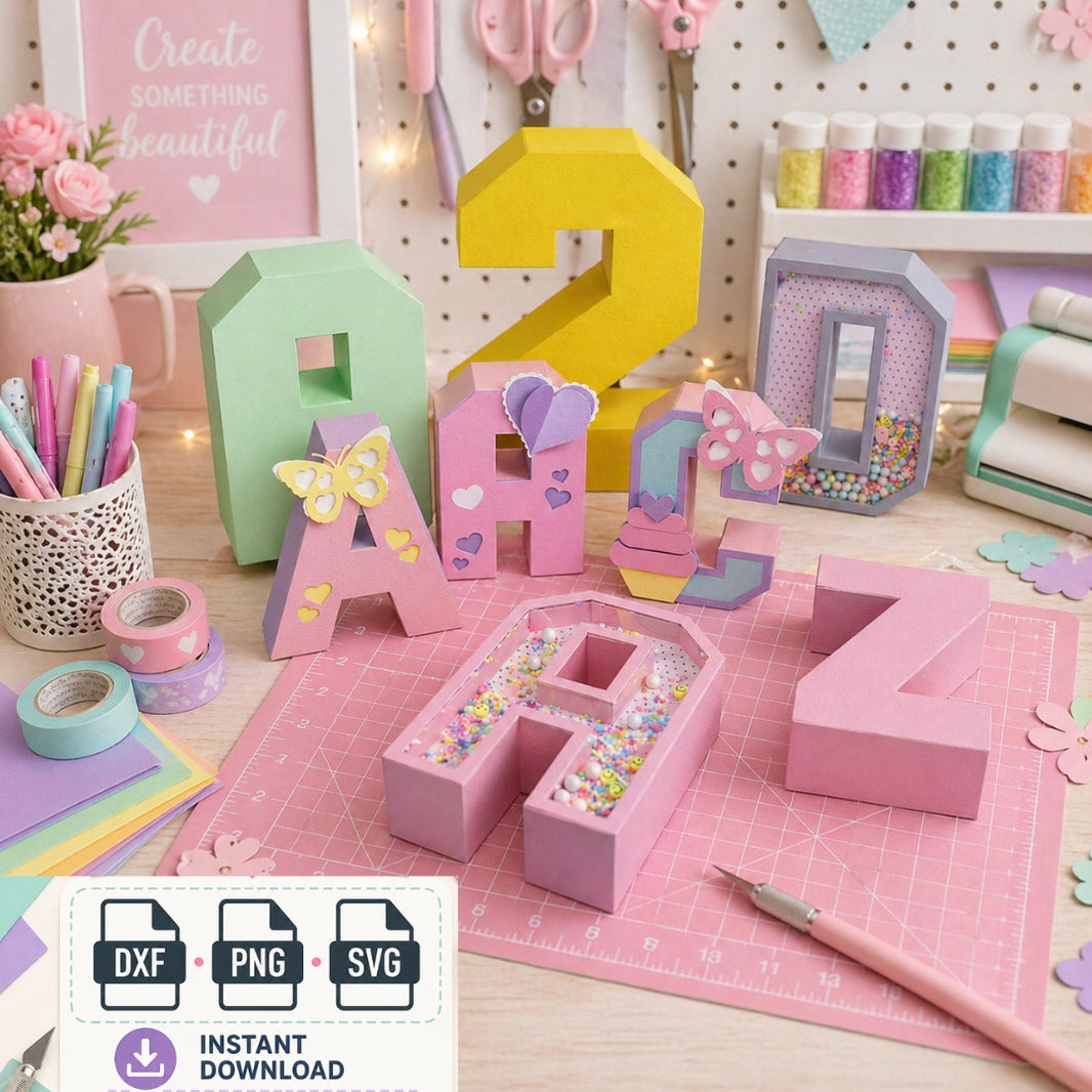 3D Letters SVG Bundle For Cricut Silhouette Cutting Machine – Crafty Temps