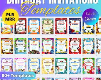 Editable Canva Birthday Invitation Templates — 60+ Digital Invites ...