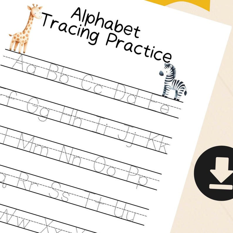 Alphabet Tracing Worksheet | Uppercase & Lowercase Letters | Fine Moto ...