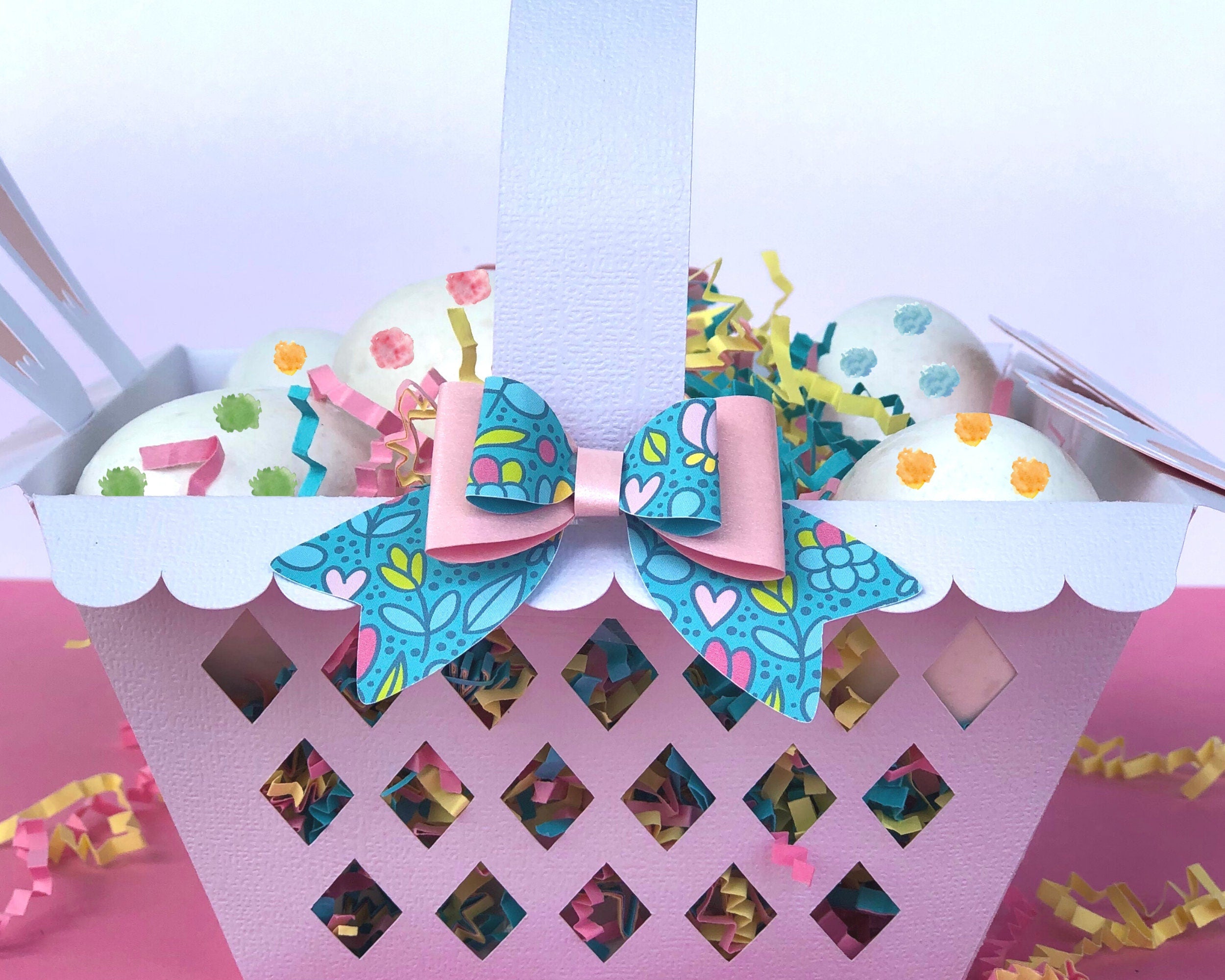 Easter Basket SVG Cut File — Bunny Ears & Bow Template – Crafty Temps