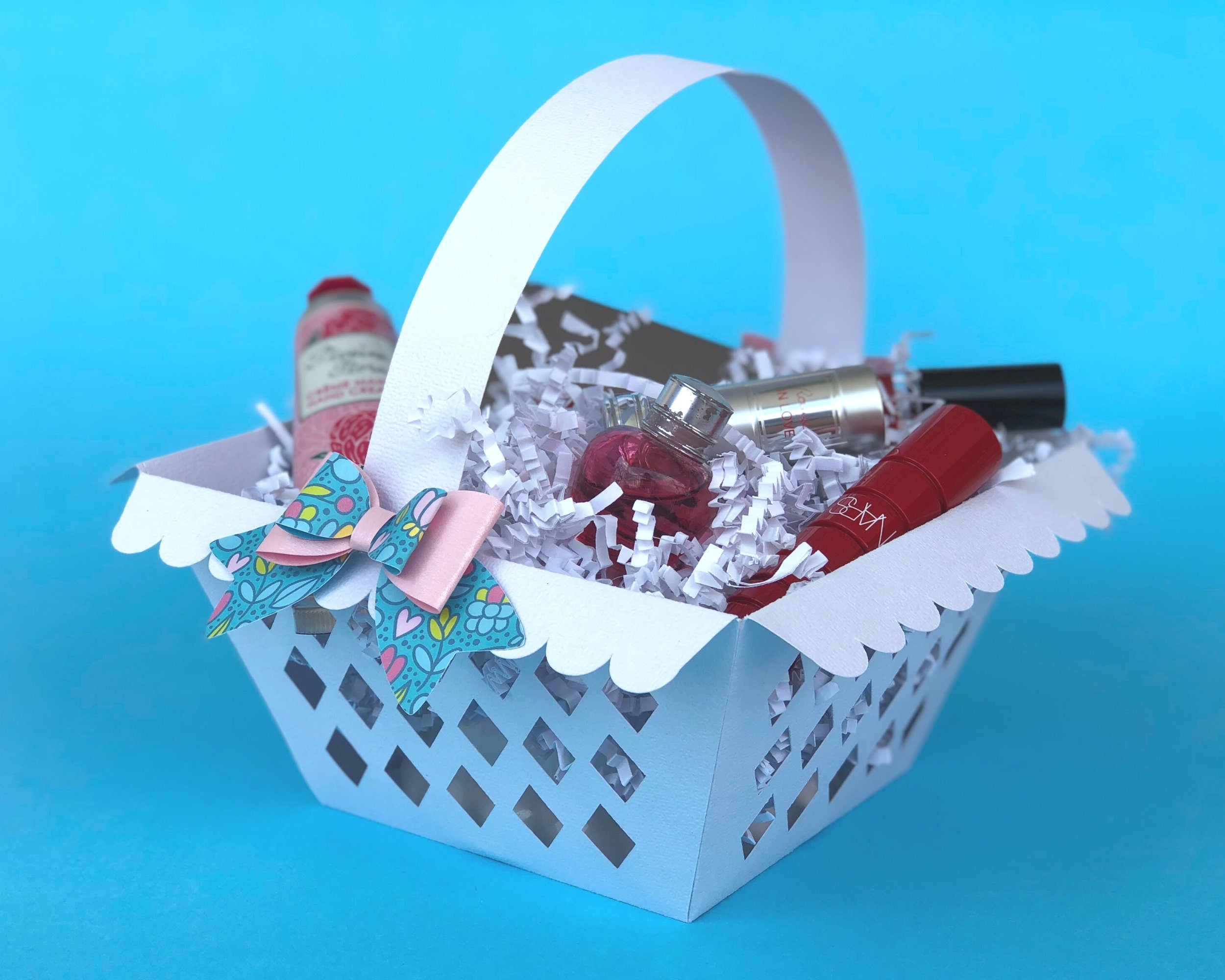 Easter Basket SVG Cut File — Bunny Ears & Bow Template – Crafty Temps