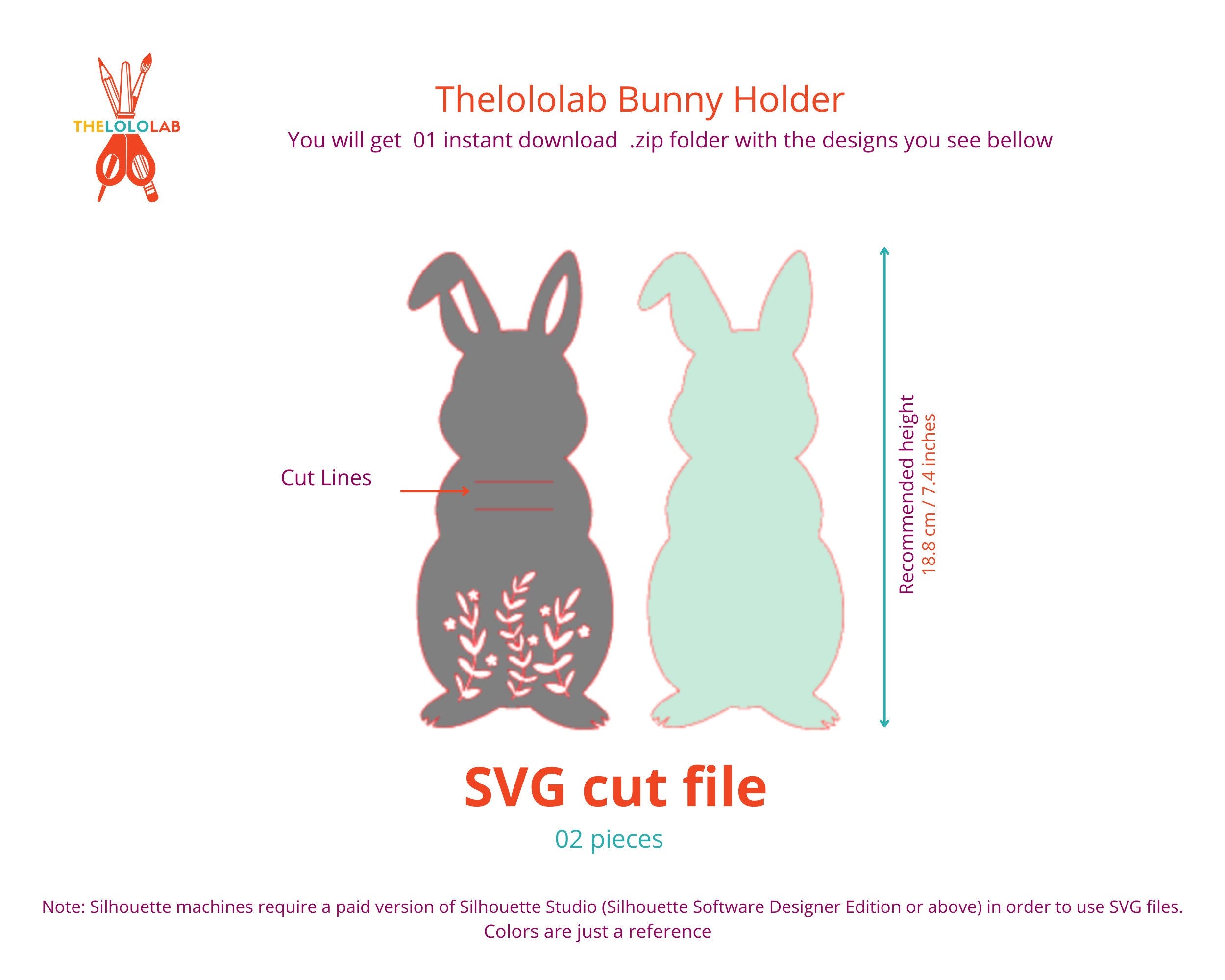 Easter Bunny Candy Holder SVG | Instant Download Cut File for Cricut ...
