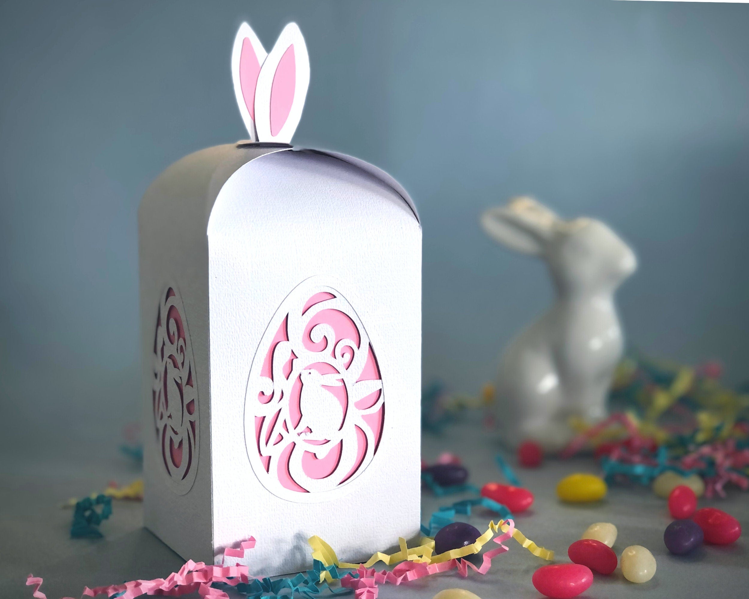 Easter Bunny Treat Box SVG – Candy & Egg Holder Template – Crafty Temps