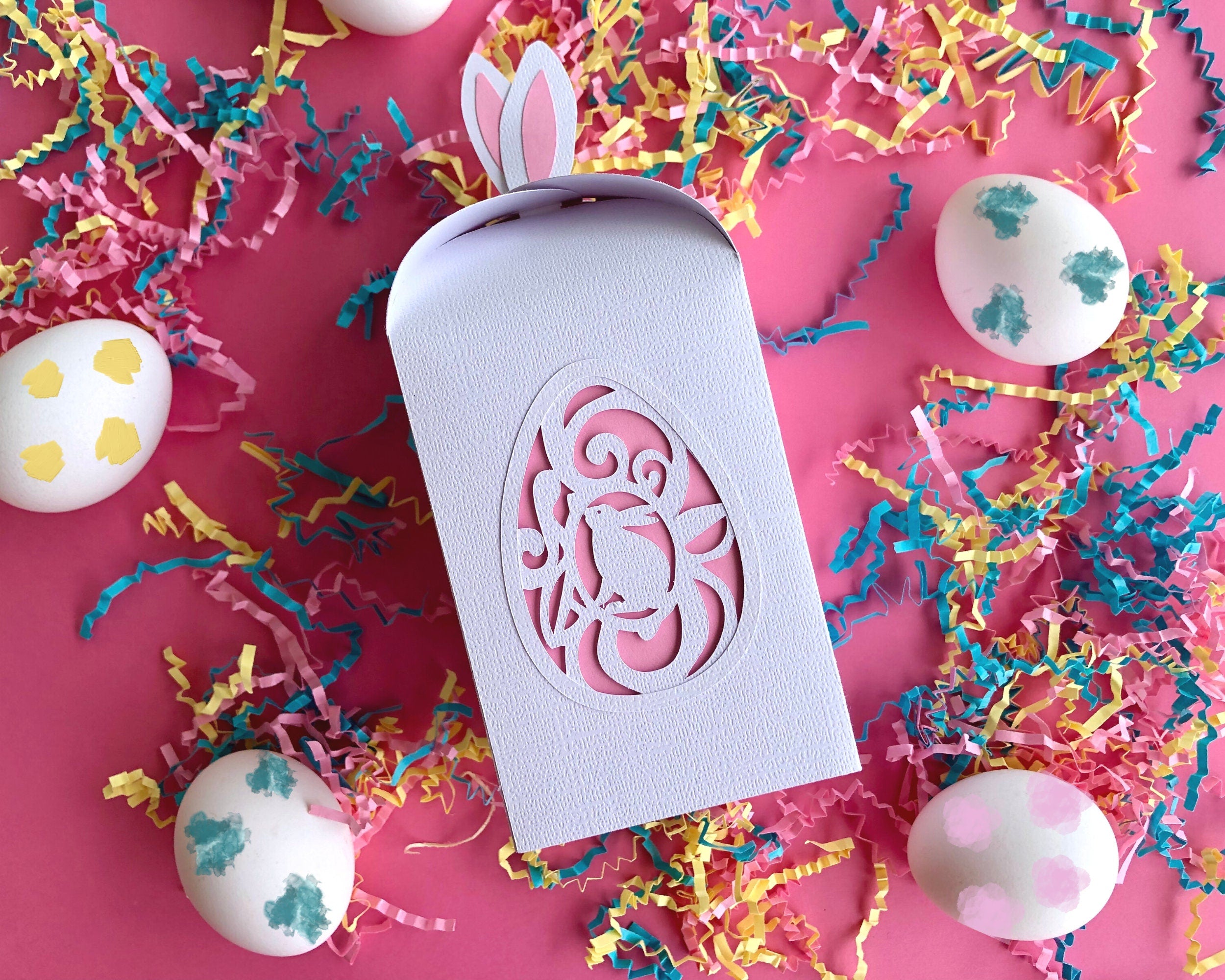 Easter Bunny Treat Box SVG – Candy & Egg Holder Template – Crafty Temps