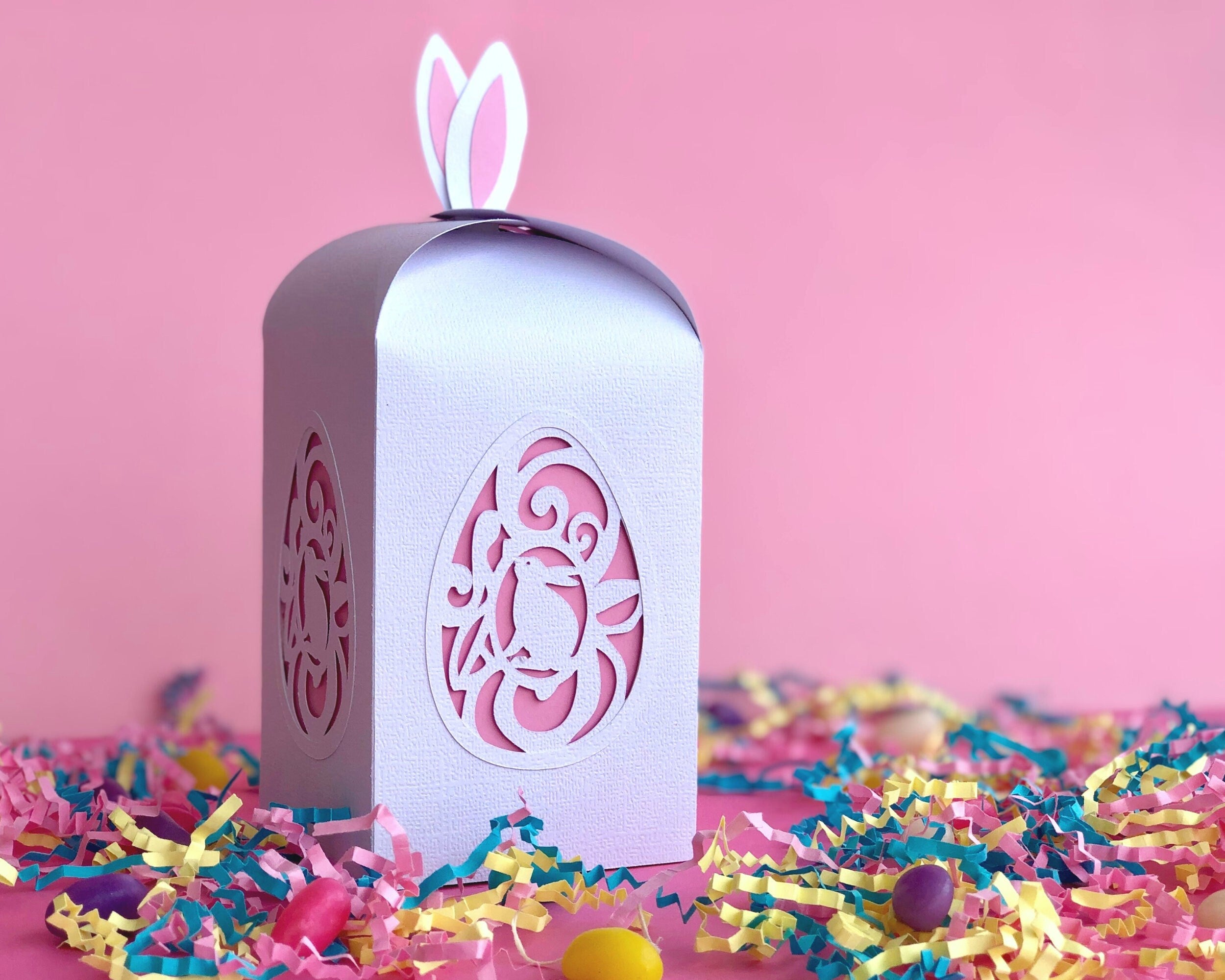 Easter Bunny Treat Box SVG – Candy & Egg Holder Template – Crafty Temps