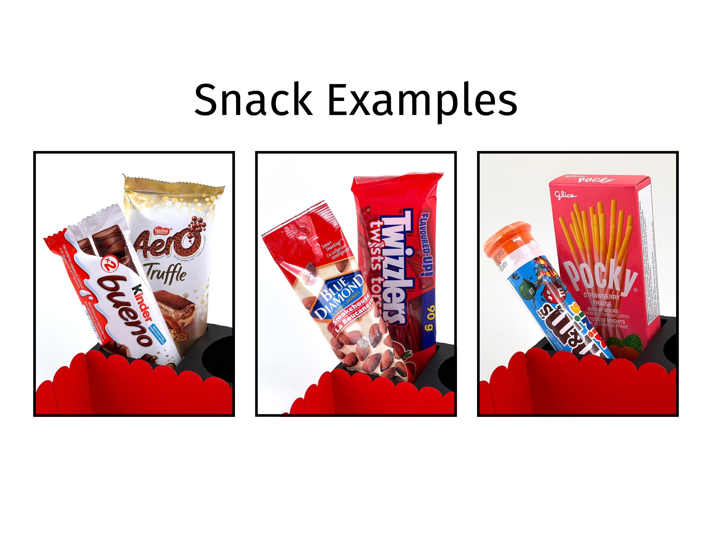 Movie Night Snack Box SVG Template — Popcorn & Candy Party Favors ...