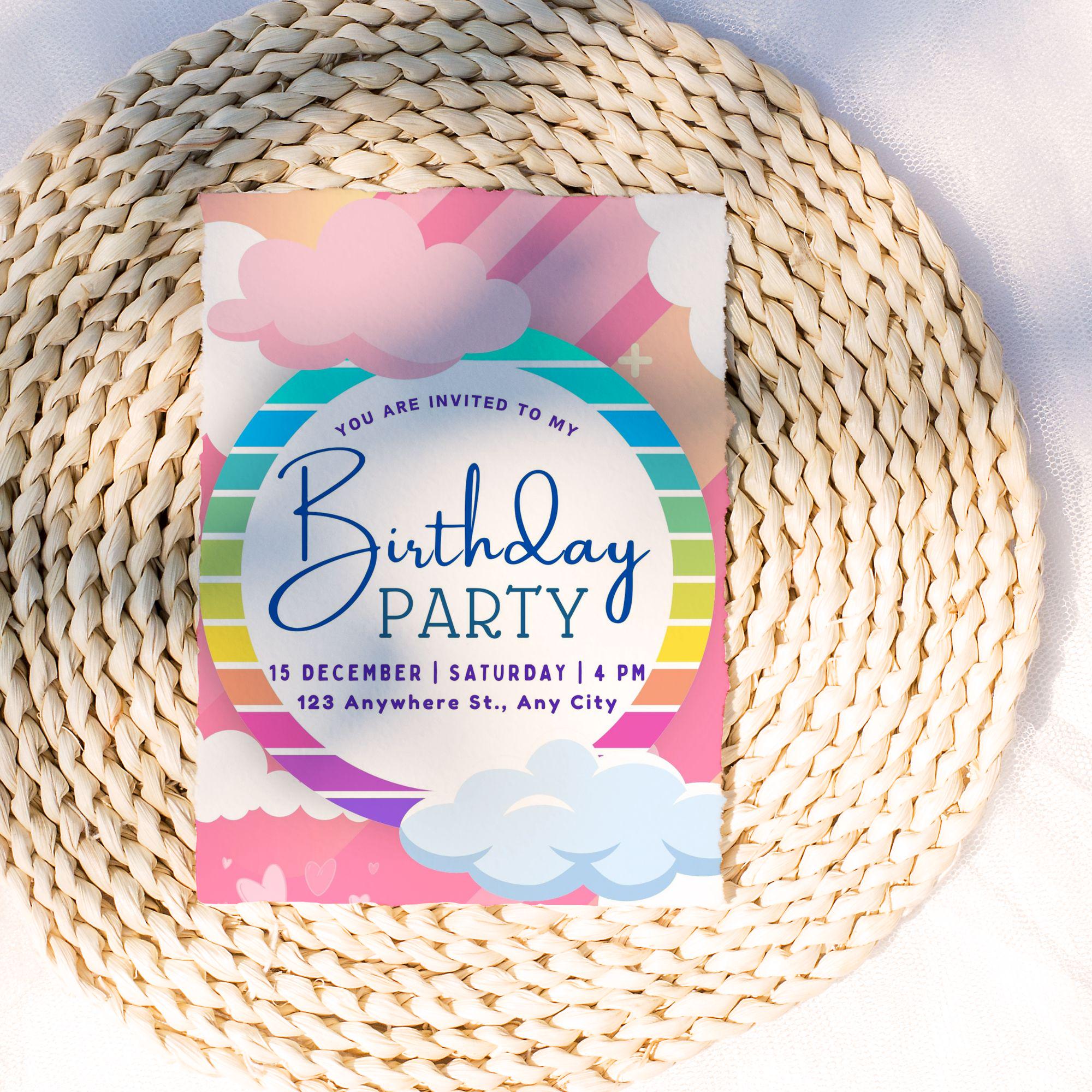 50 Editable Kids Birthday Invitation Templates — Canva MRR & PLR Pack ...