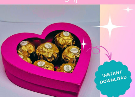 Heart Box Template SVG | Valentine Favor Box Cut File – Crafty Temps