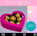 Heart Box Template SVG | Valentine Favor Box Cut File – Crafty Temps