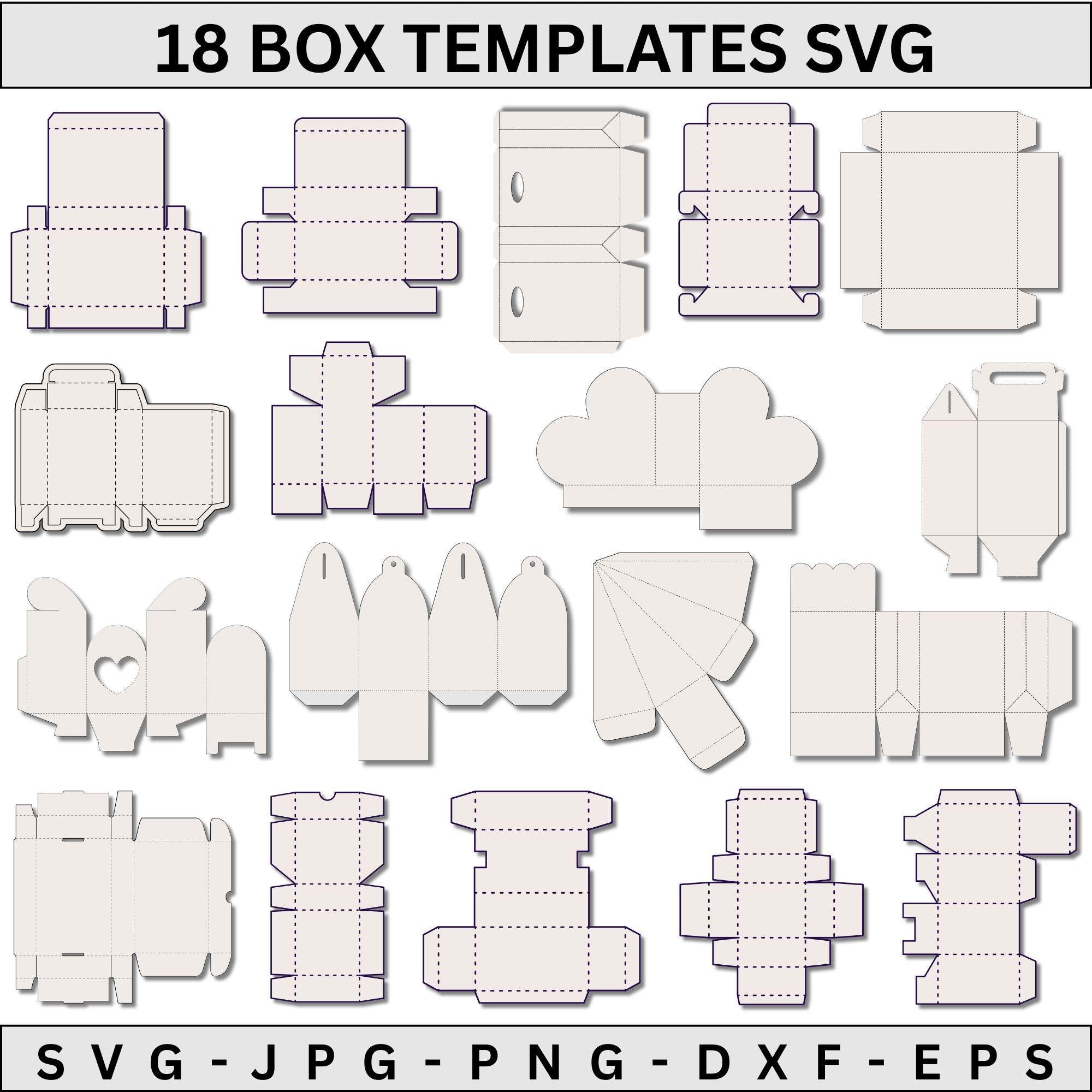 Box Template SVG Bundle for DIY Paper Gift Boxes – SVG, PNG, JPG, EPS ...