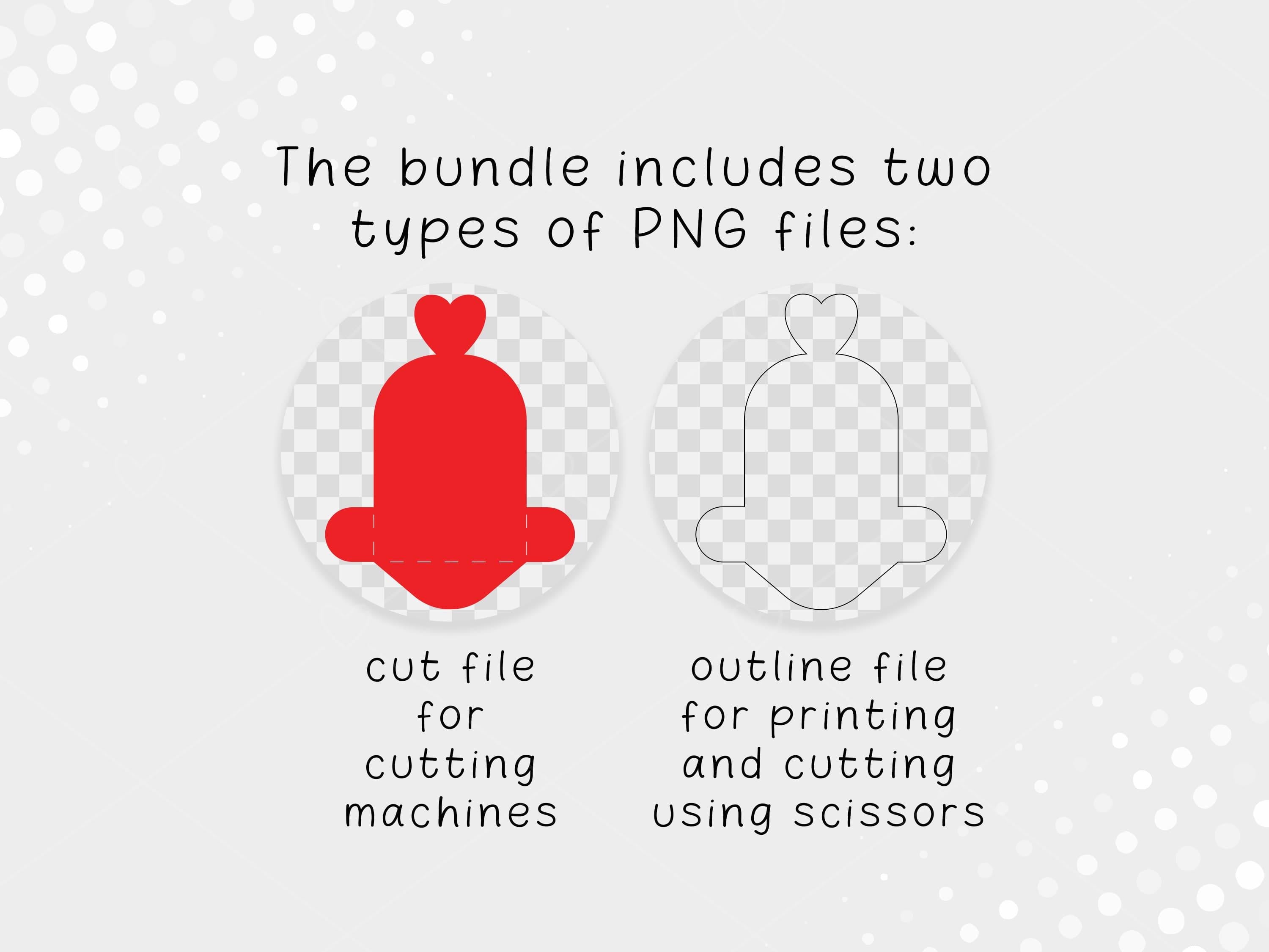 Valentine's Day Heart Favor Box SVG Template | Curvy Cut File (SVG, PNG ...