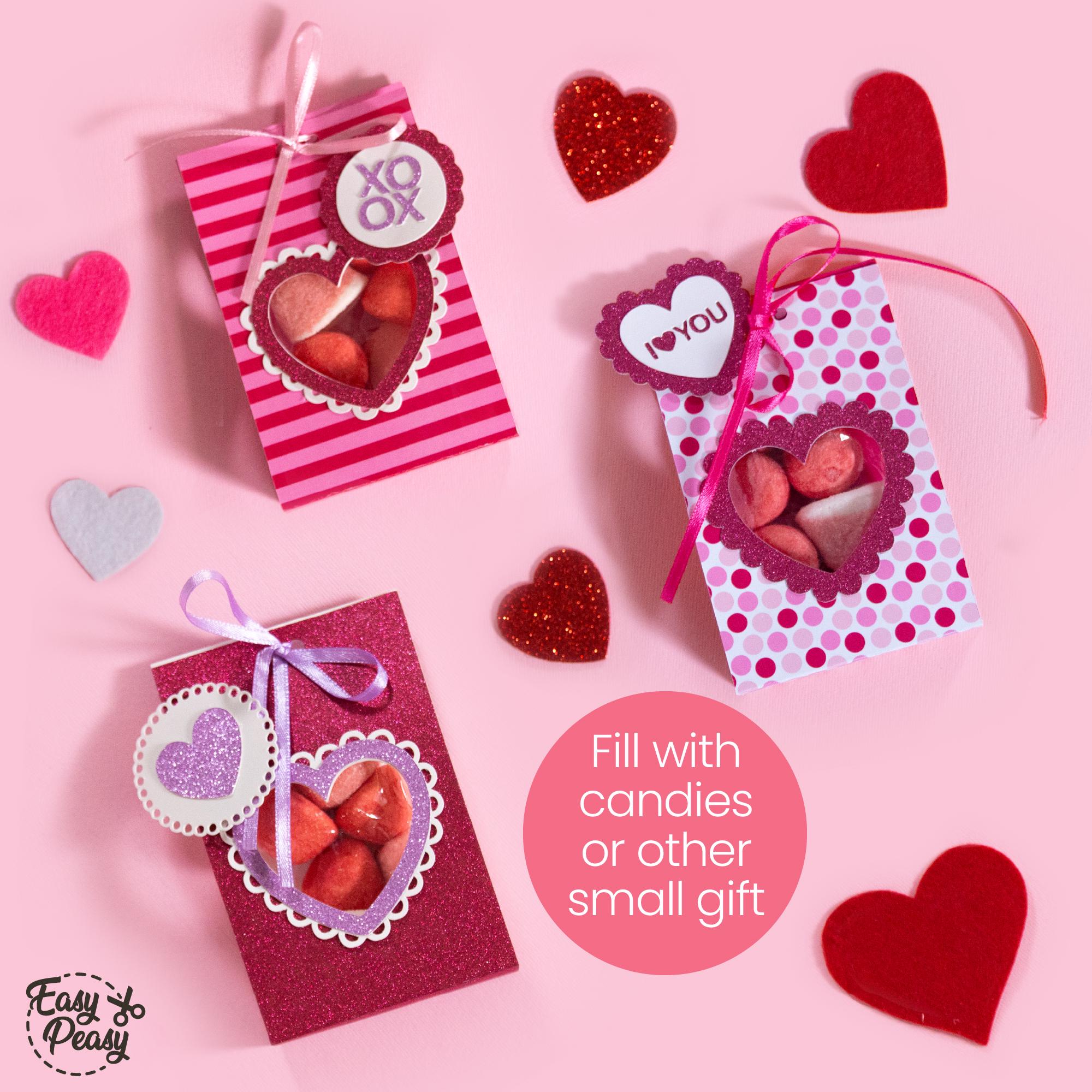Valentine Candy Bag SVG — Cricut & Silhouette Treat Box Template ...