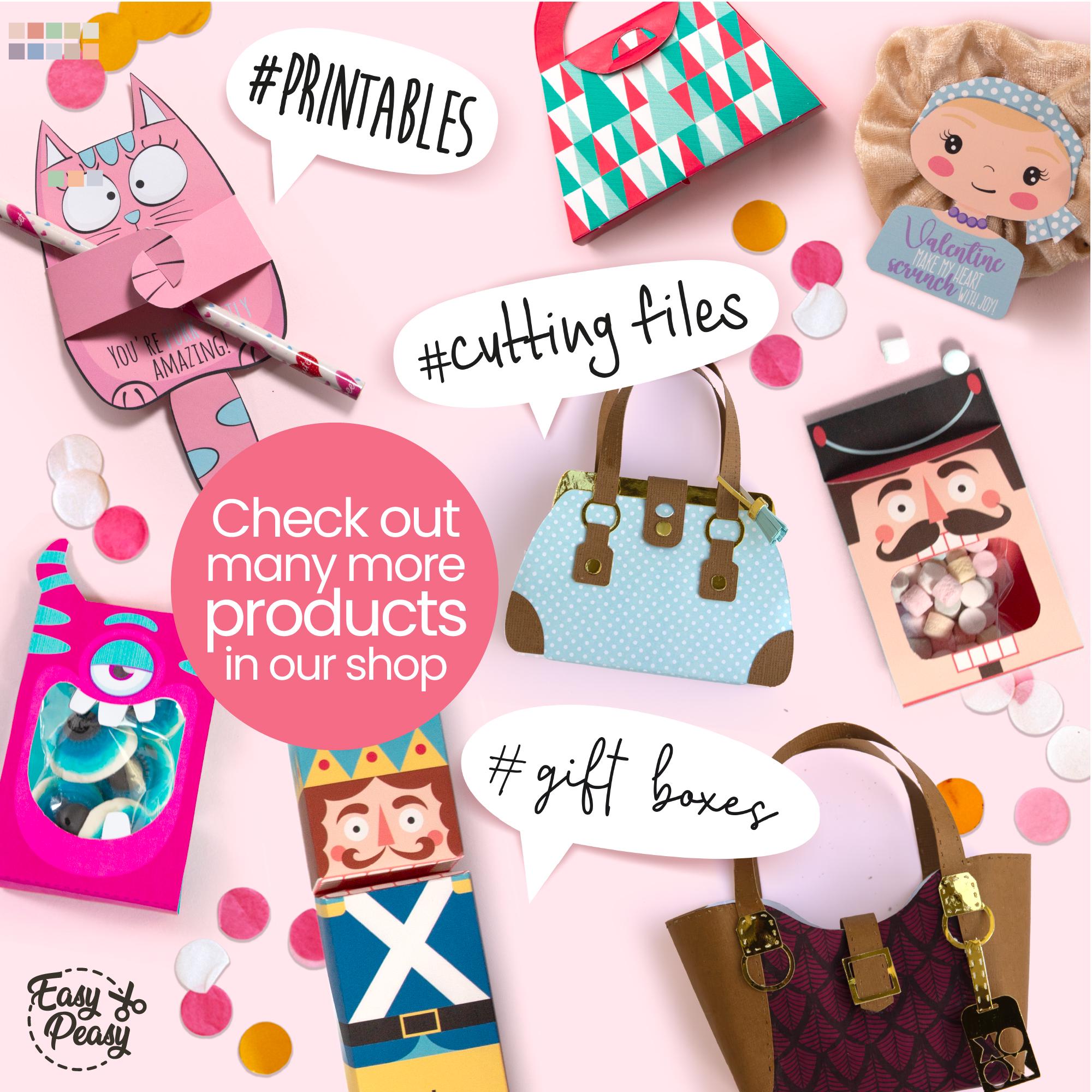 Valentine Candy Bag SVG — Cricut & Silhouette Treat Box Template ...