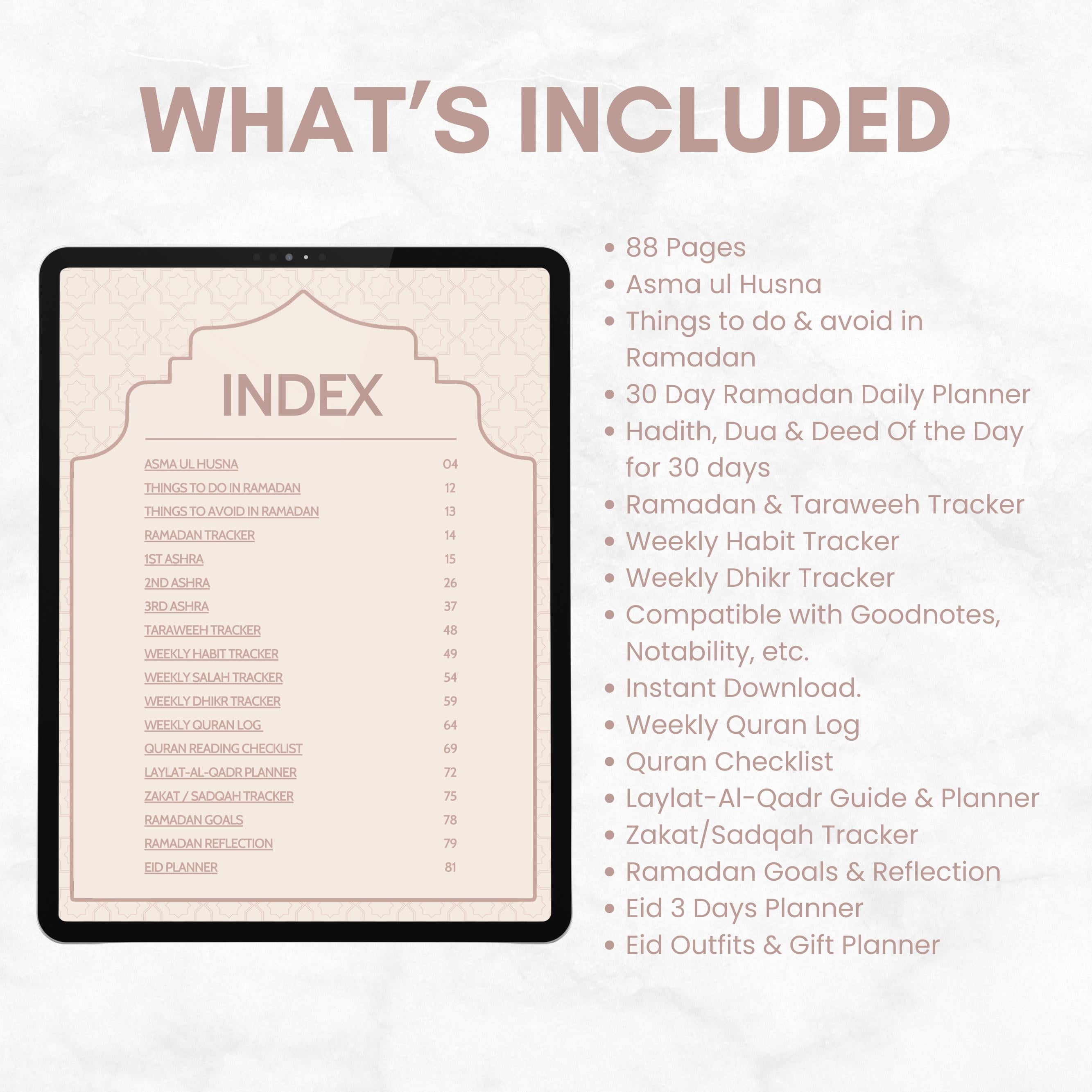 Ramadan Planner 2026 PDF — 30-Day Quran & Habit Tracker – Crafty Temps