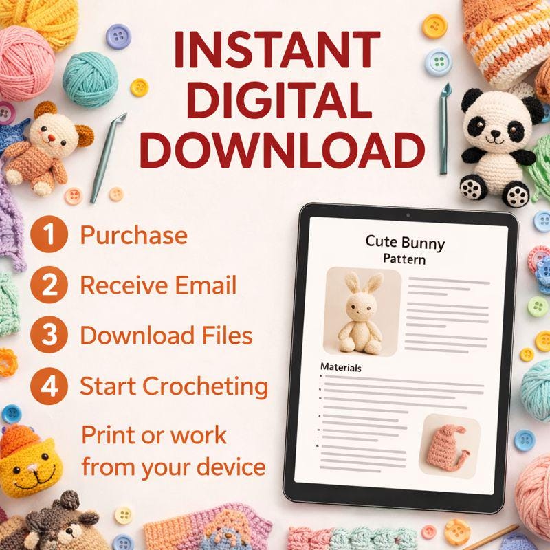 300+ Crochet Patterns Bundle PDF — Amigurumi, Clothing & Home Decor ...