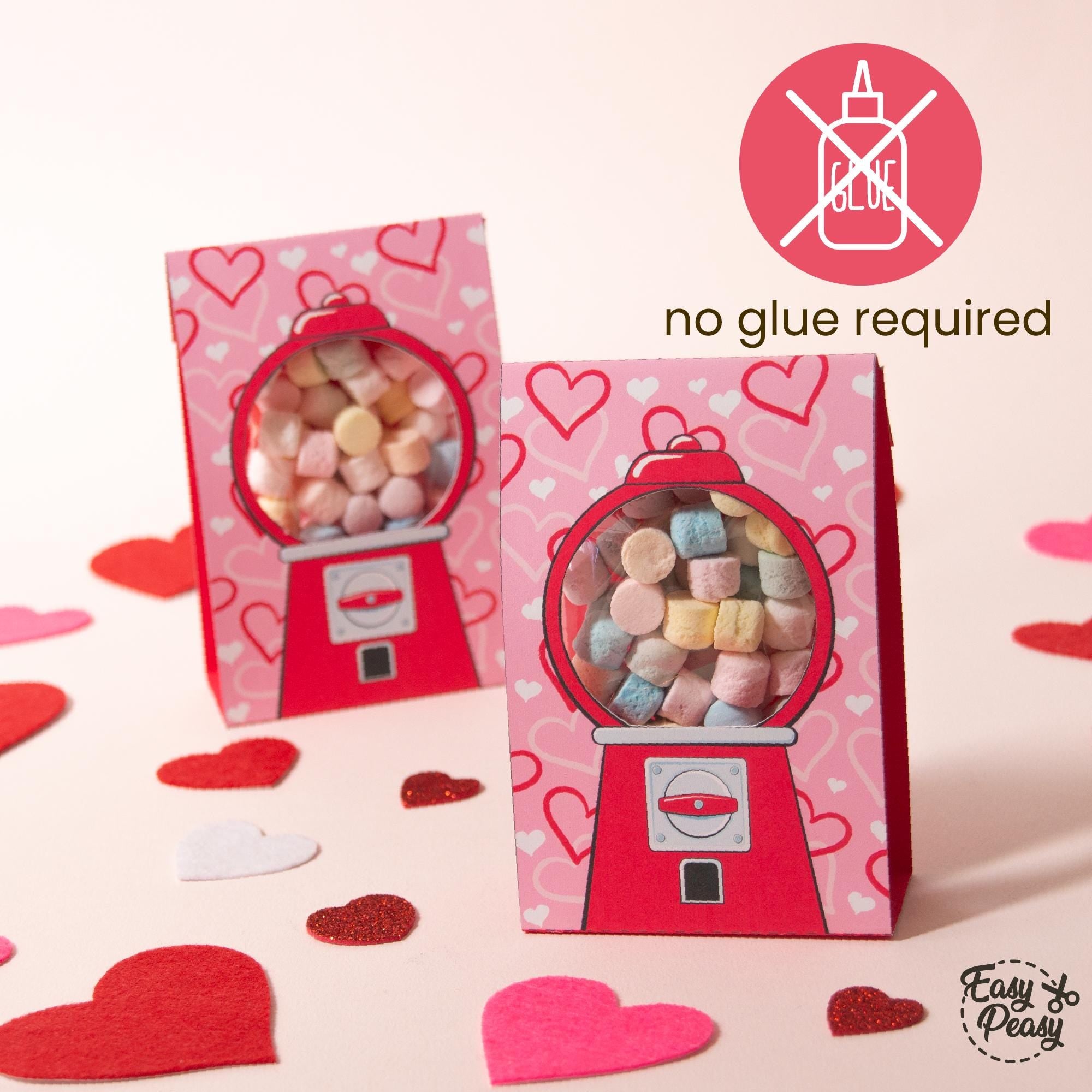 Printable Valentine Candy Machine Favor Box Template – Crafty Temps