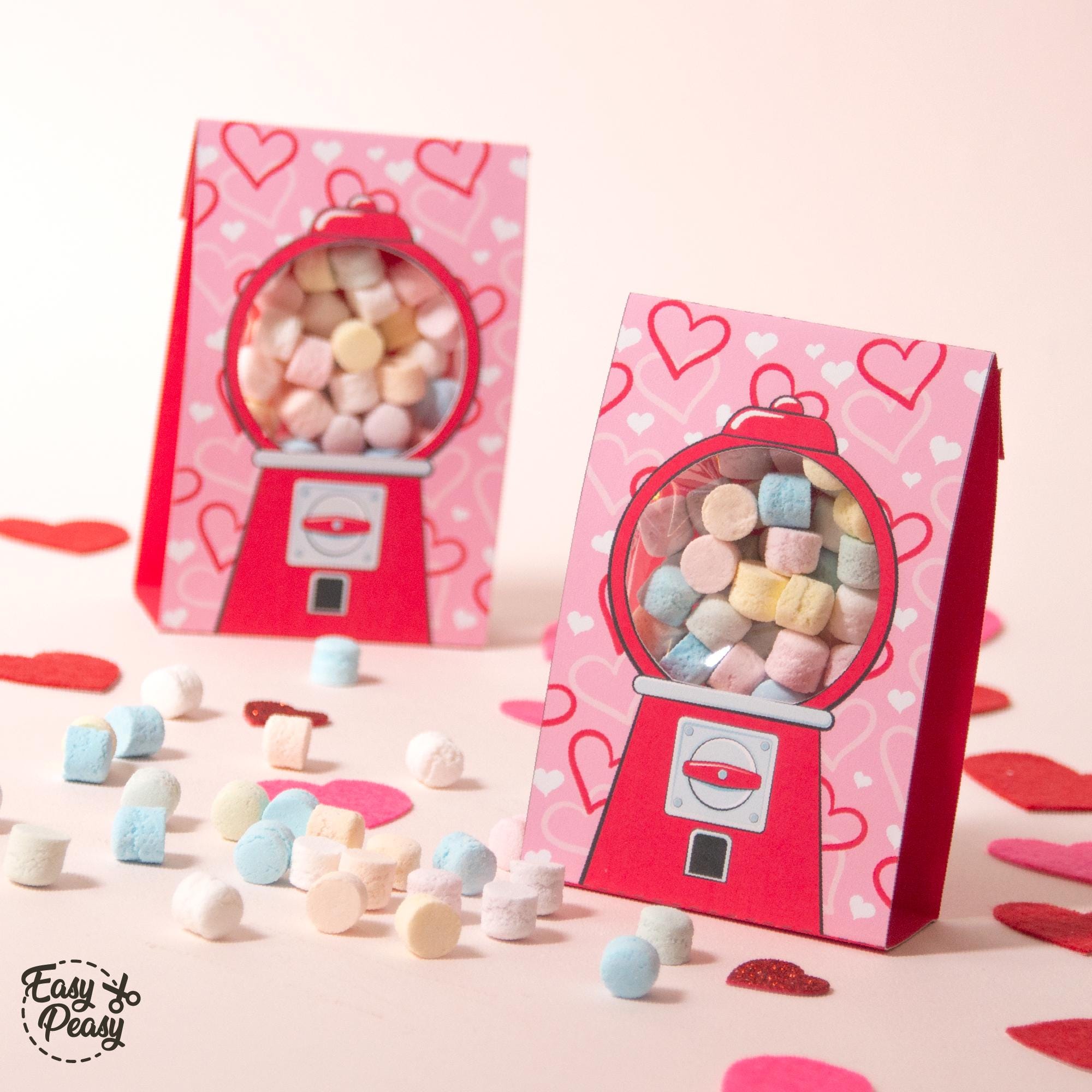 Printable Valentine Candy Machine Favor Box Template – Crafty Temps