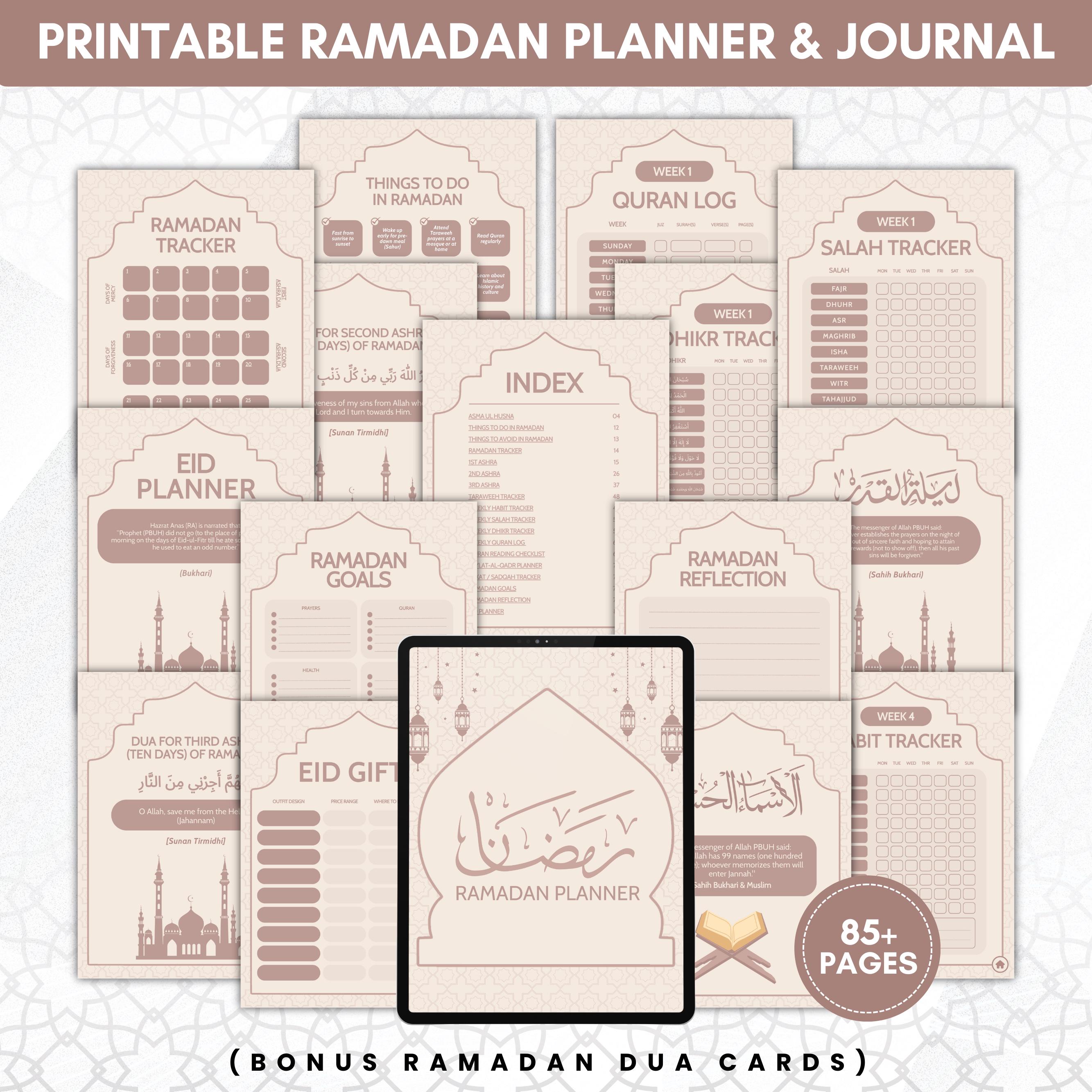 Ramadan Planner 2026 PDF — 30-Day Quran & Habit Tracker – Crafty Temps